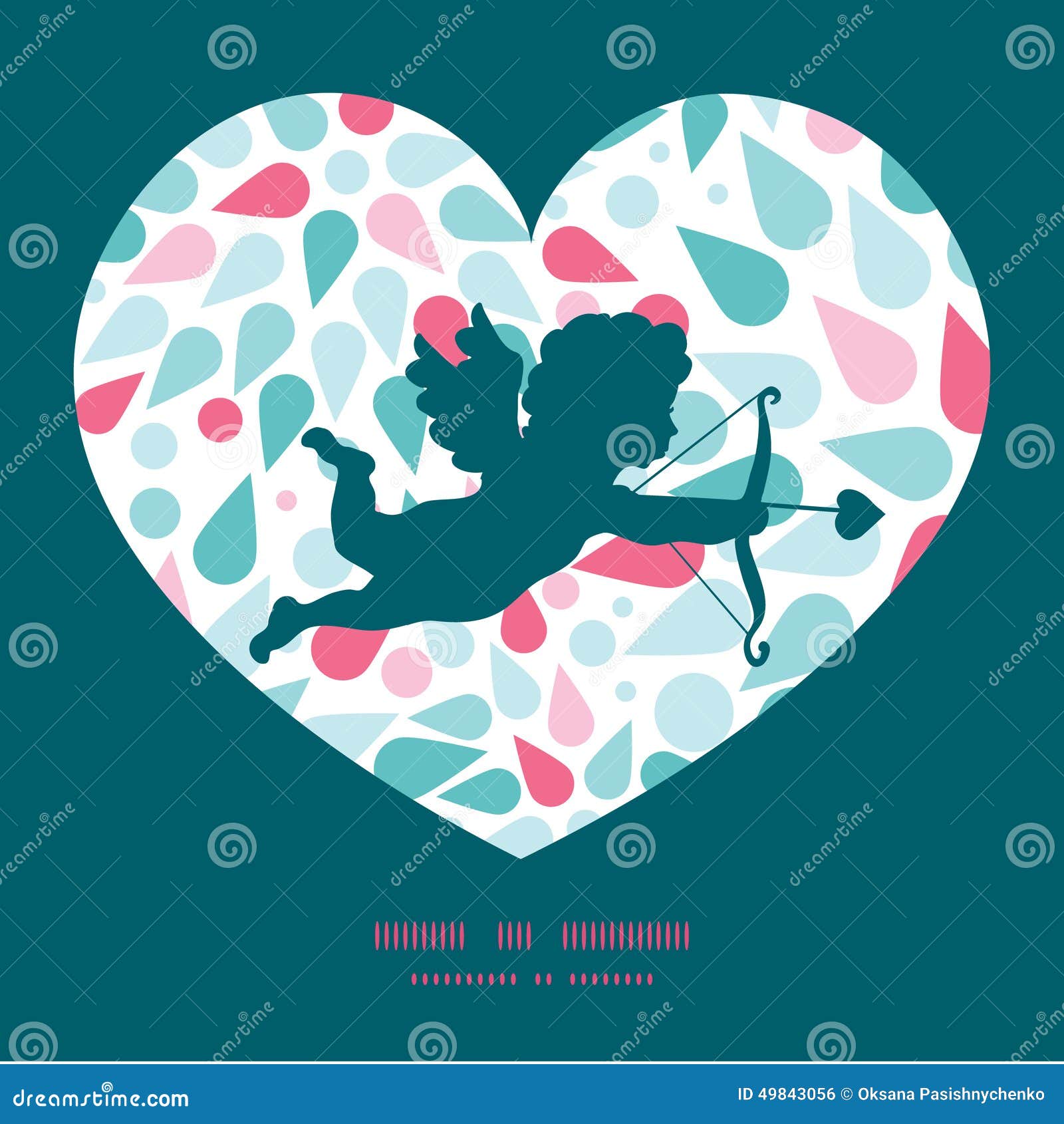 Vector Abstract Colorful Drops Shooting Cupid Stock Vector ...