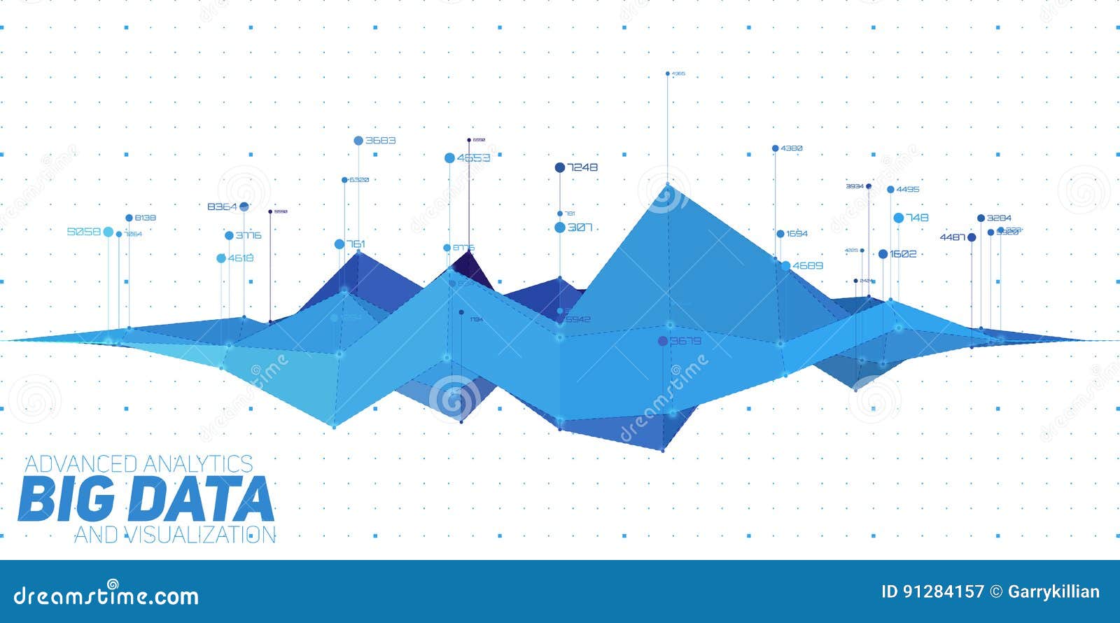 Vector Abstract Colorful Financial Big Data Graph Visualization ...