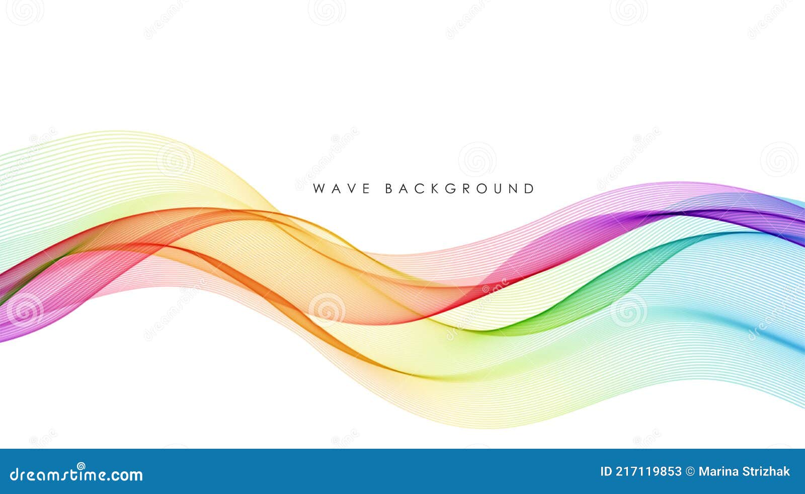 Vector Abstract Colorful Flowing Wave Lines Isolated on White ...