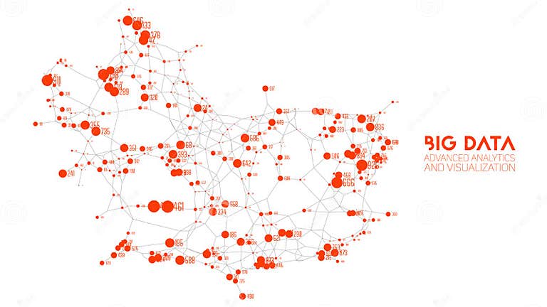 Vector Abstract Colorful Graph Big Data Information Connection ...