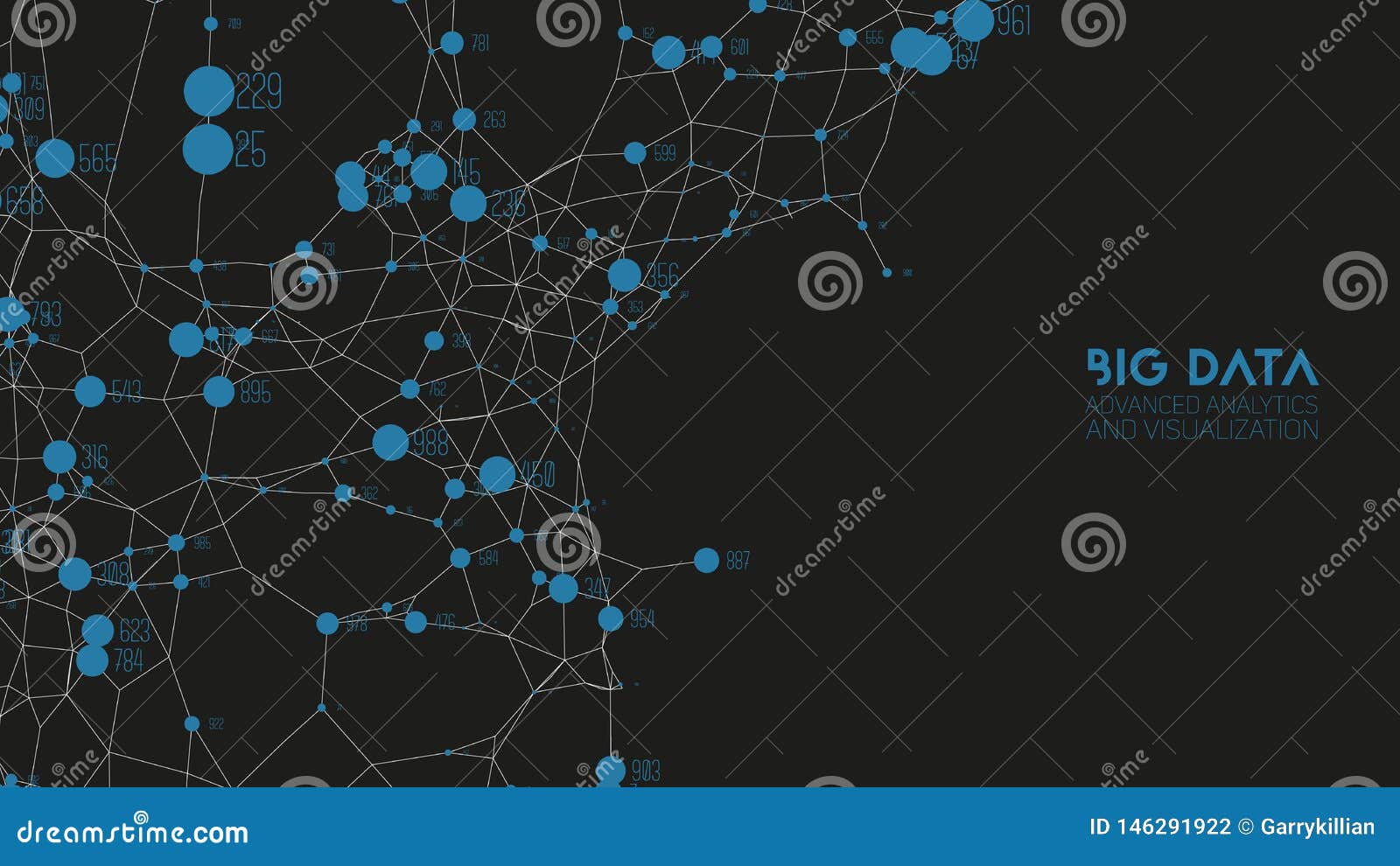 Vector Abstract Colorful Graph Big Data Information Connection ...