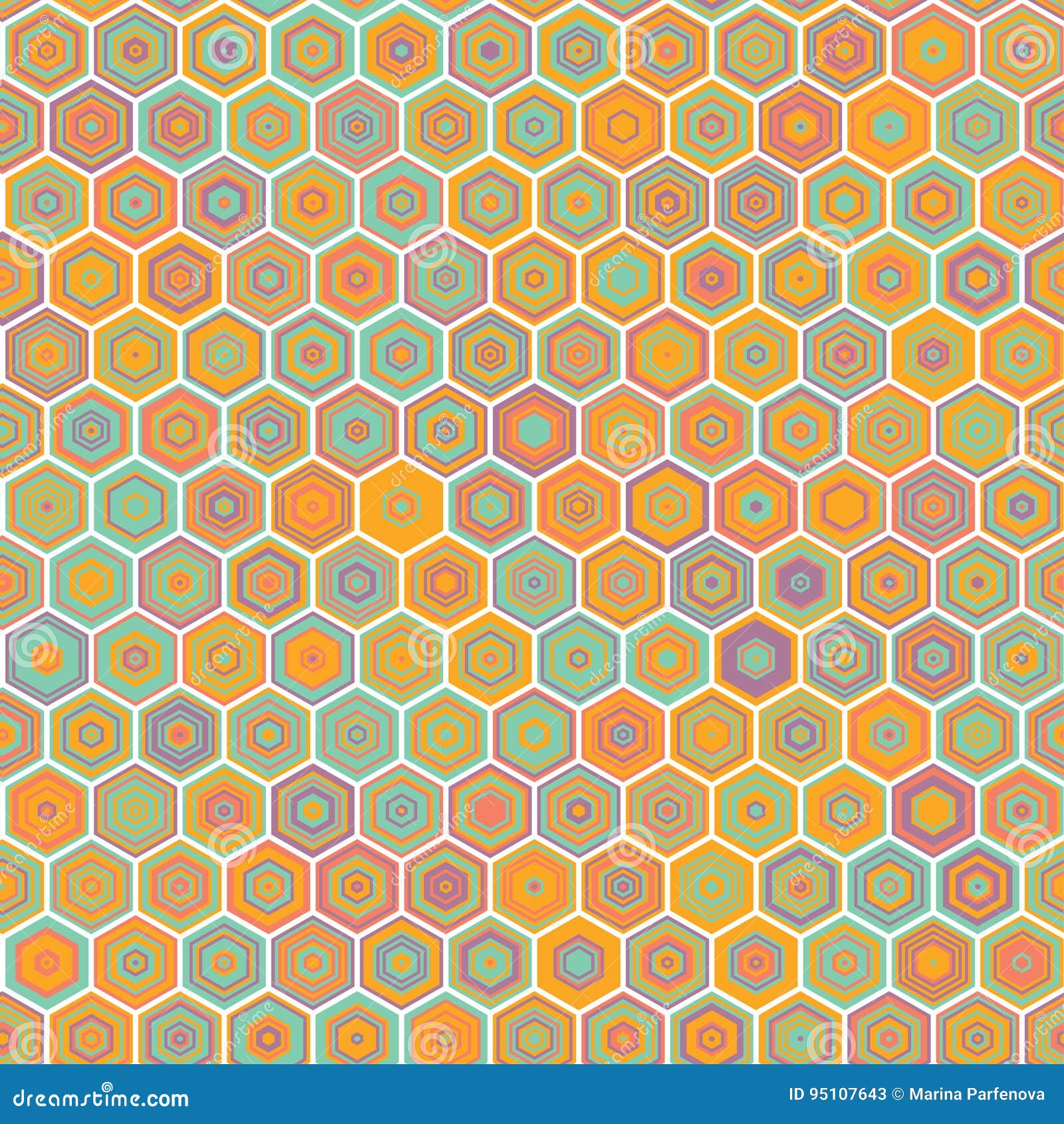 Vector Abstract Colorful Honeycomb Seamless Pattern Stock Vector ...