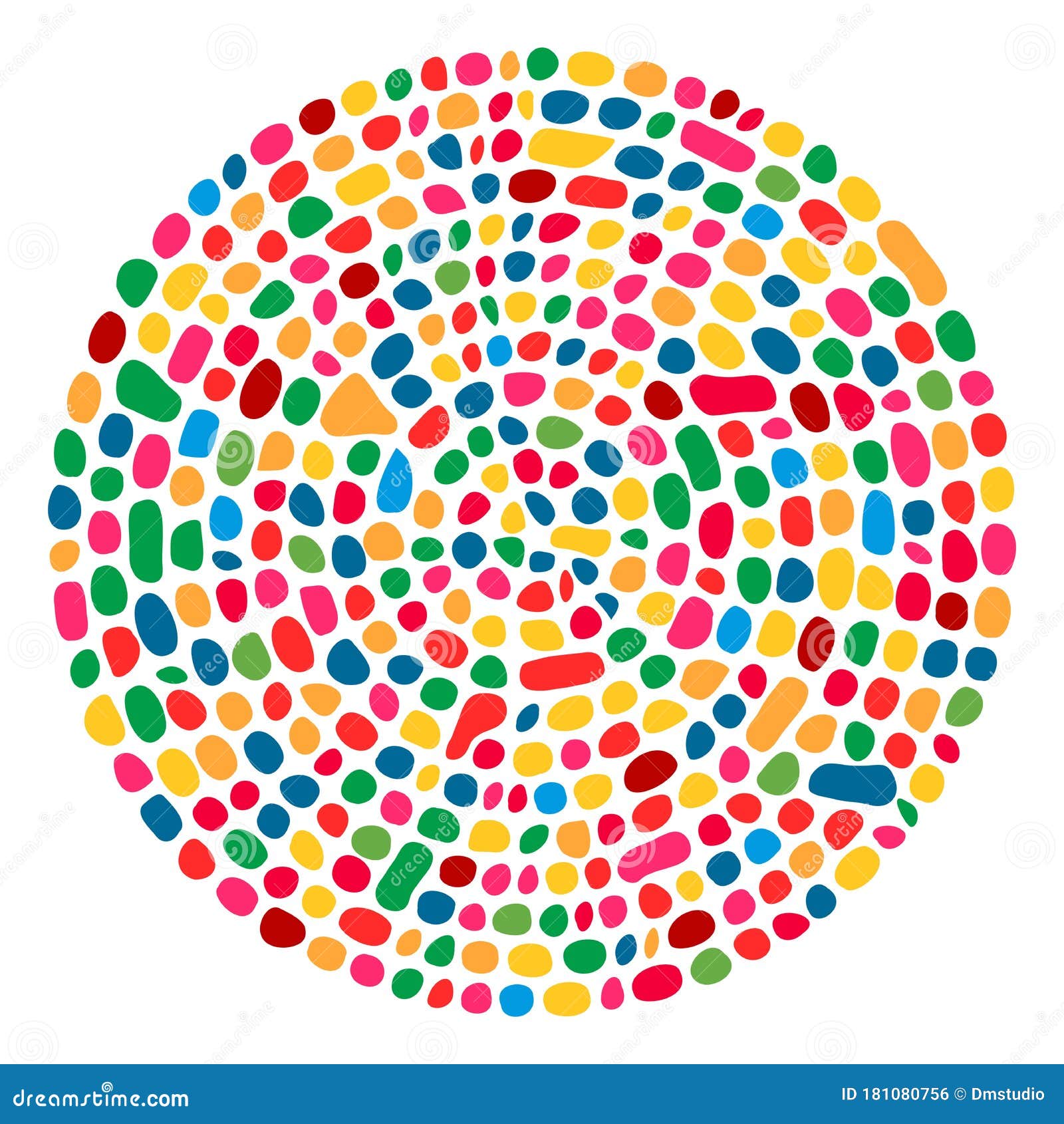 Vector Abstract Colorful Mosaic Round Pattern Stock Vector ...