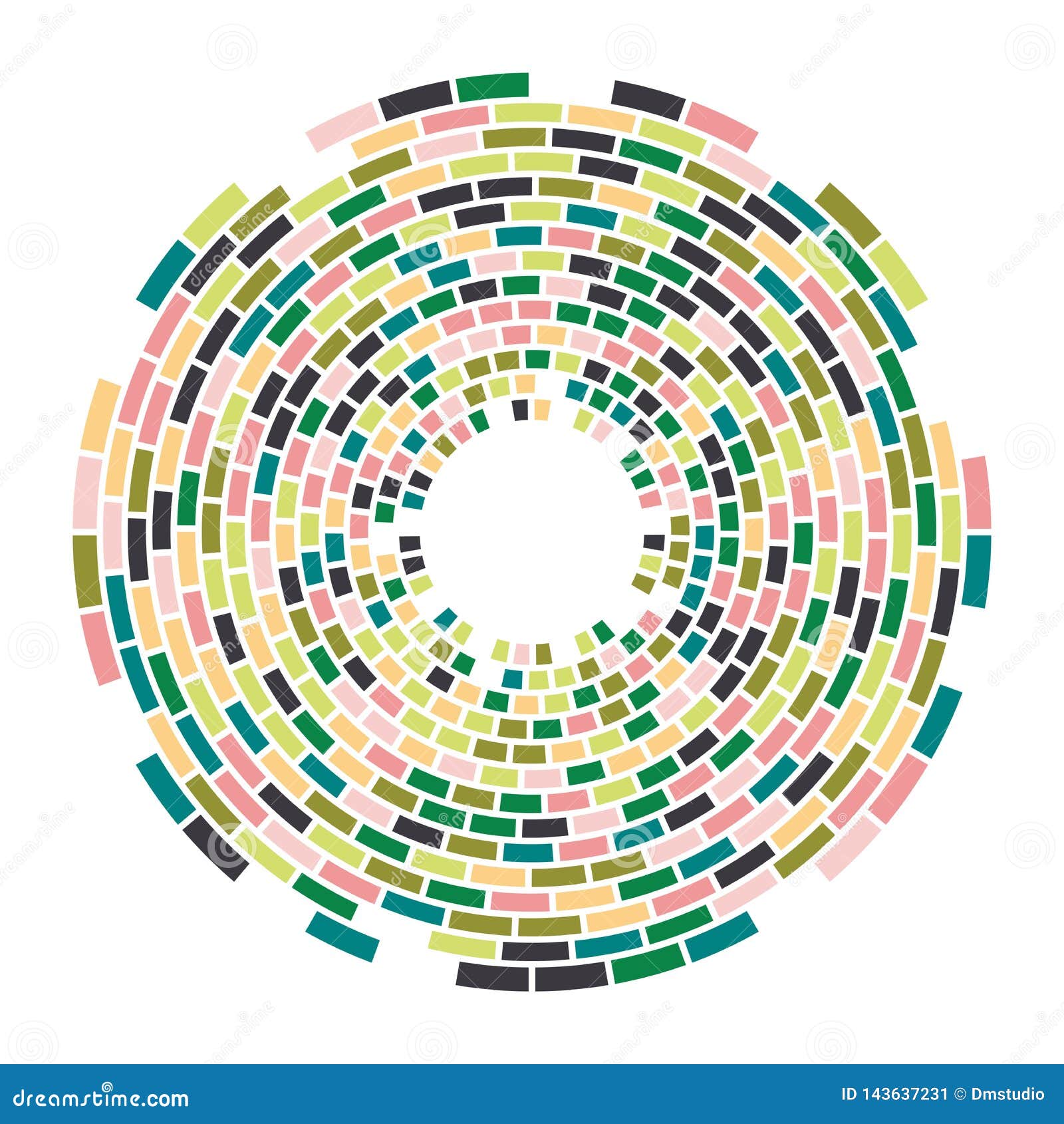 Vector Abstract Colorful Mosaic Round Pattern Stock Vector ...