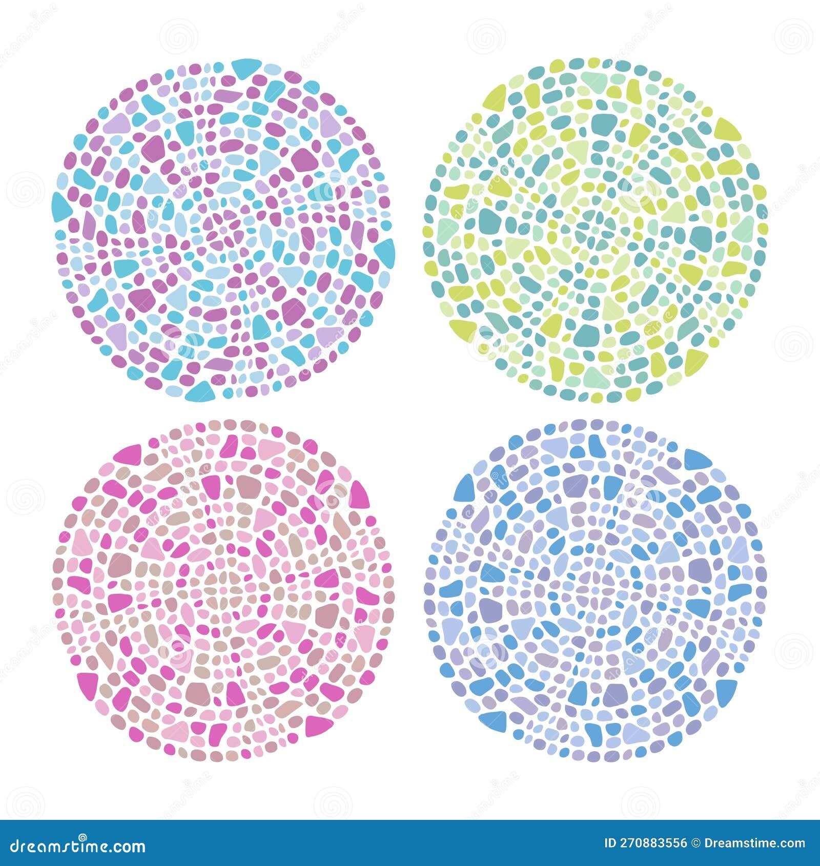Vector Abstract Colorful Mosaic Round Pattern Stock Vector ...