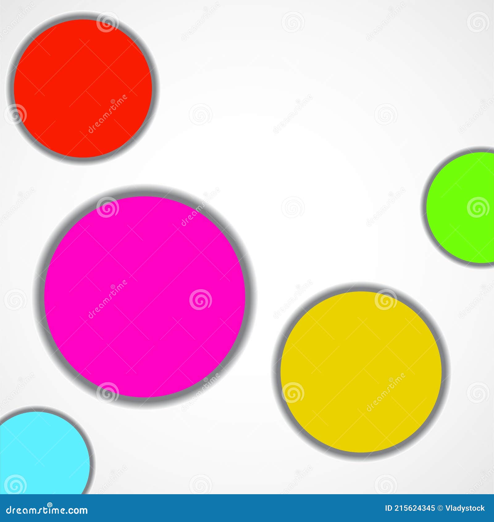 Vector Abstract Colorful Paper Circles Isolated on White Background ...