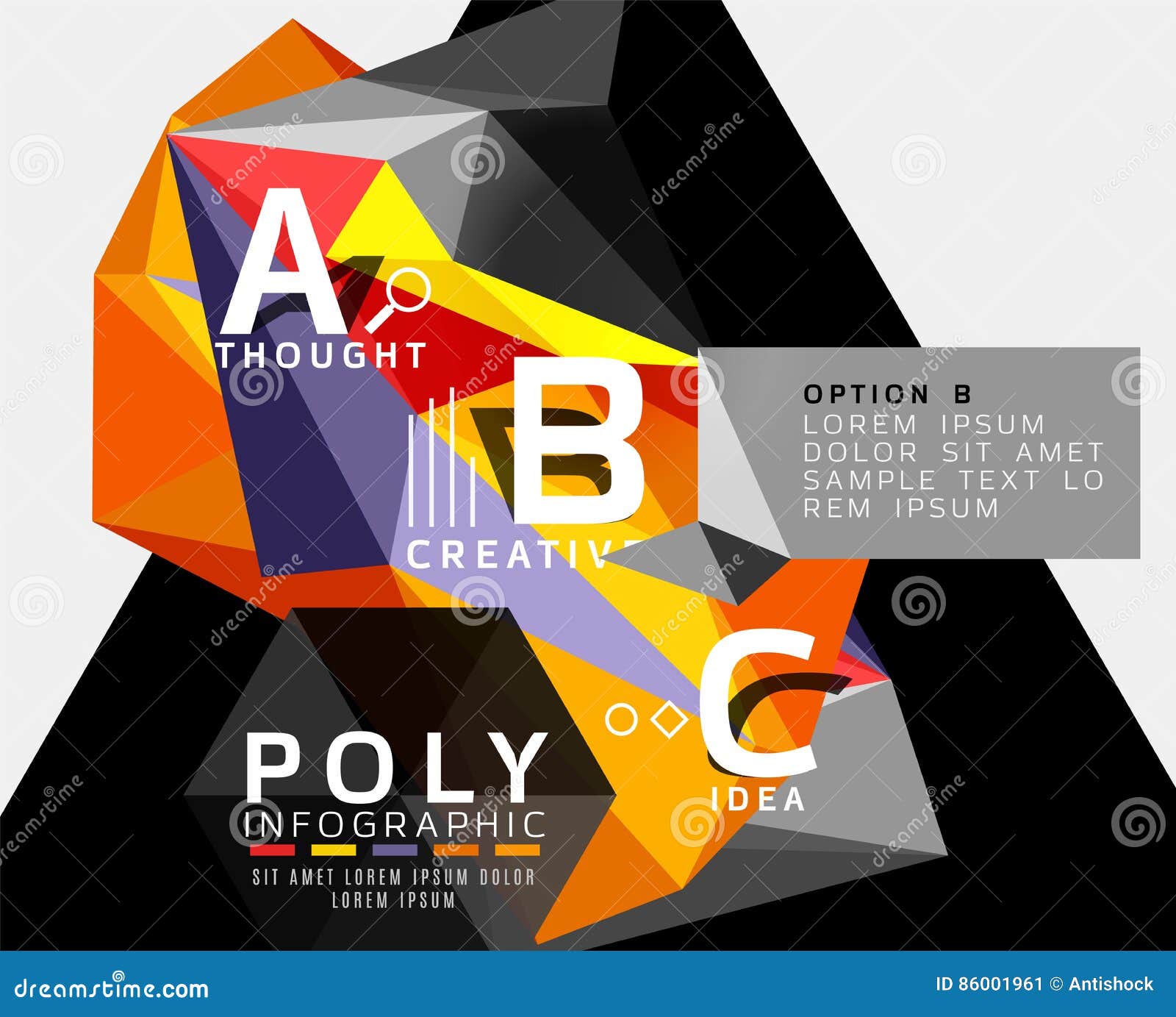 Abstract Polygonal Infographics Stock Vector - Illustration of diagram ...