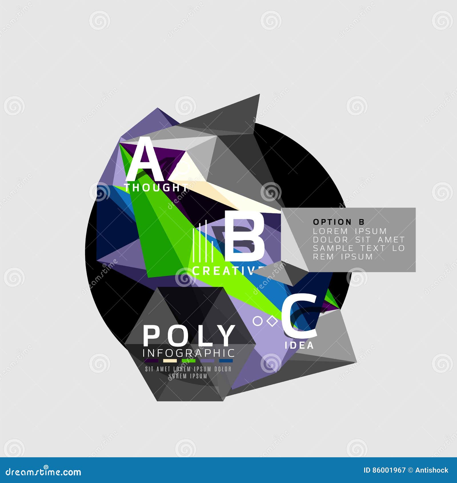 Abstract Polygonal Infographics Stock Vector - Illustration of ...