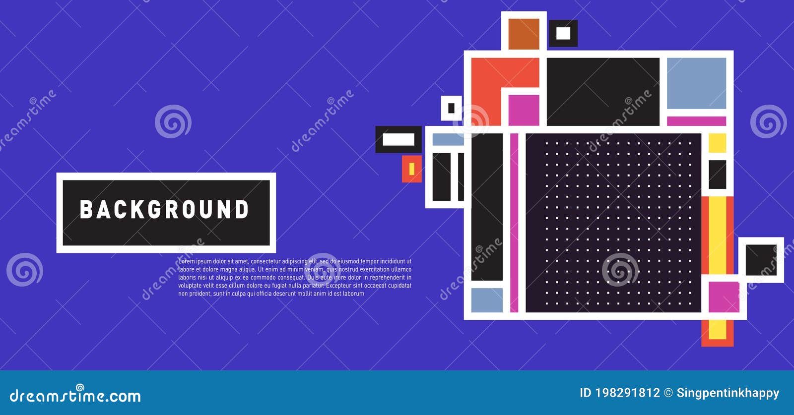 Vector Abstract Colorful Rectangle Background for Banner Stock Vector ...