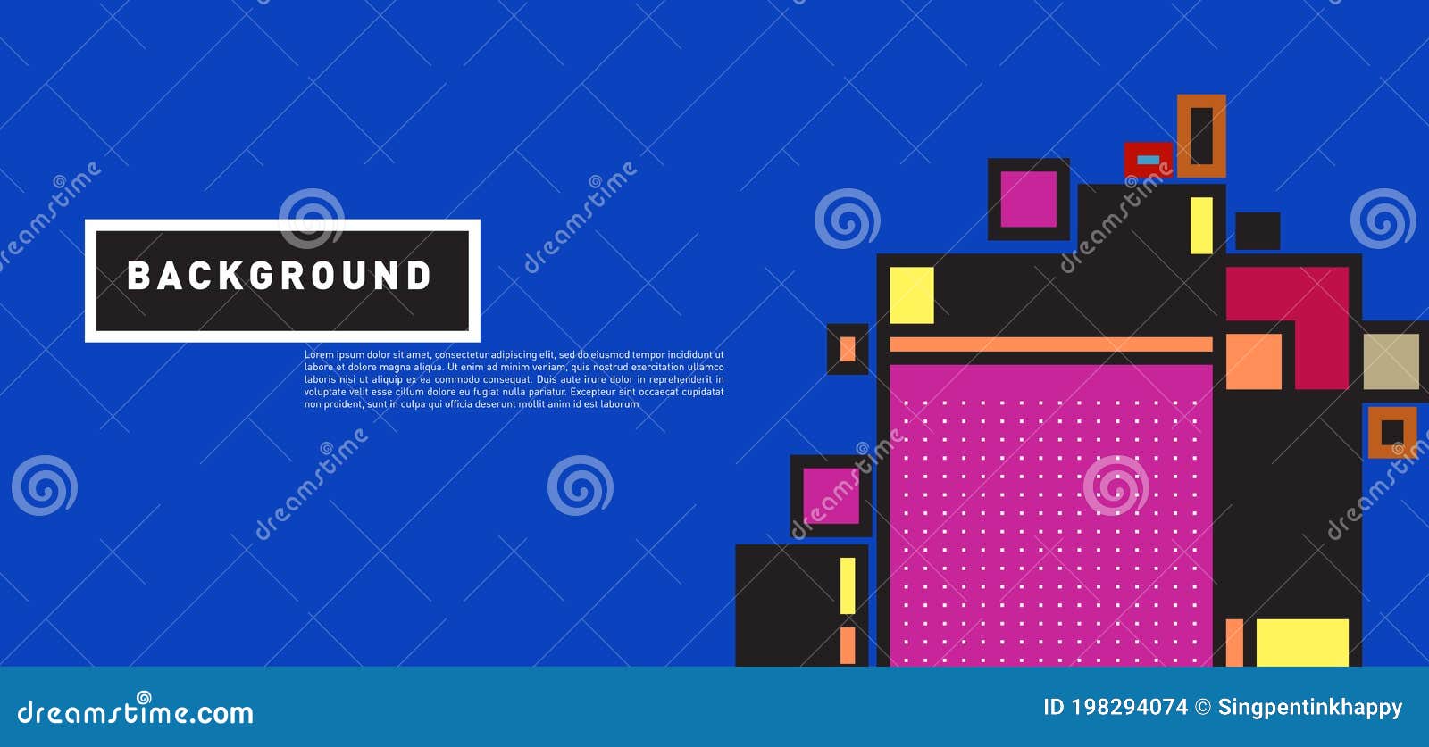 Vector Abstract Colorful Rectangle Background for Banner Stock Vector ...