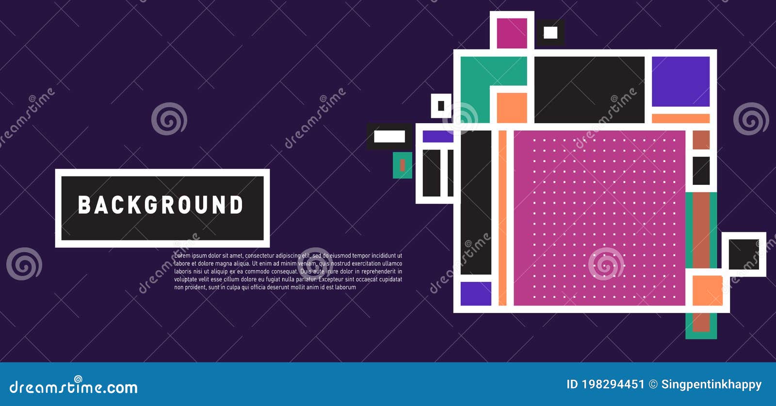 Vector Abstract Colorful Rectangle Background for Banner Stock Vector ...