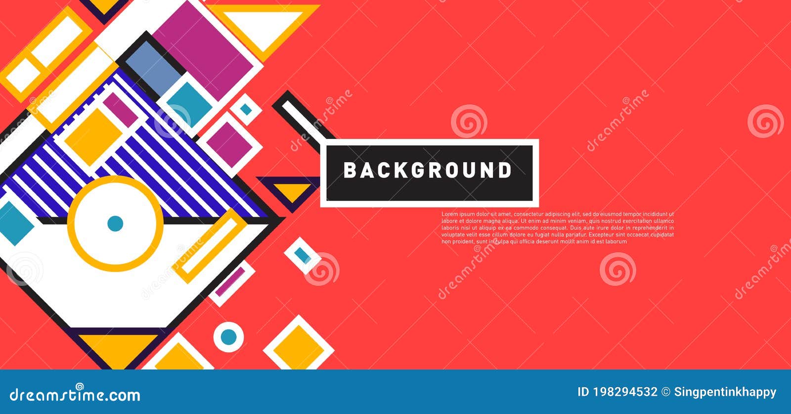 Vector Abstract Colorful Rectangle Background for Banner Stock Vector ...