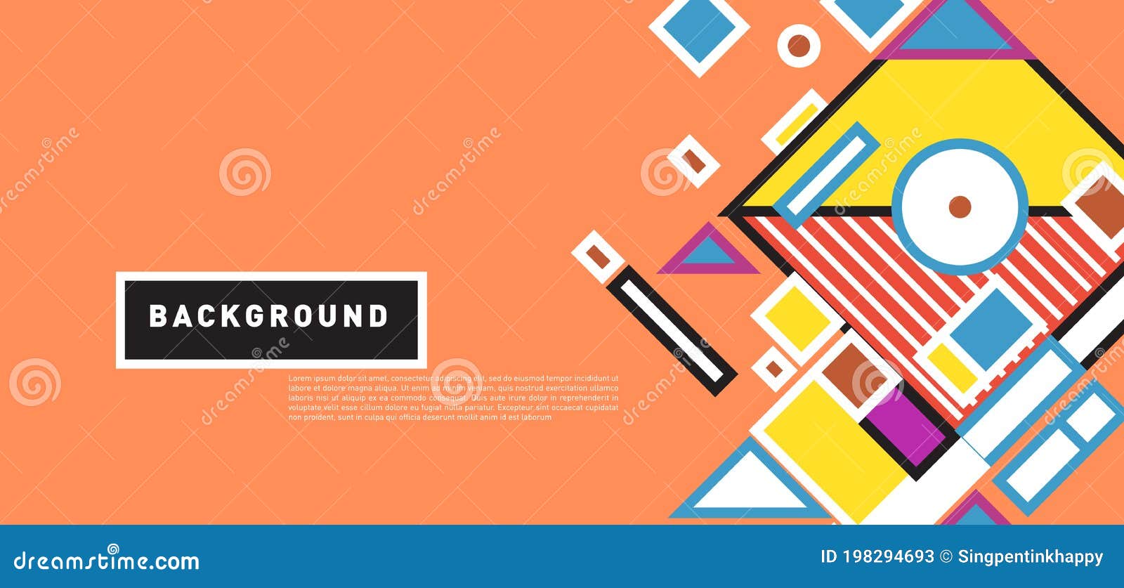 Vector Abstract Colorful Rectangle Background for Banner Stock Vector ...