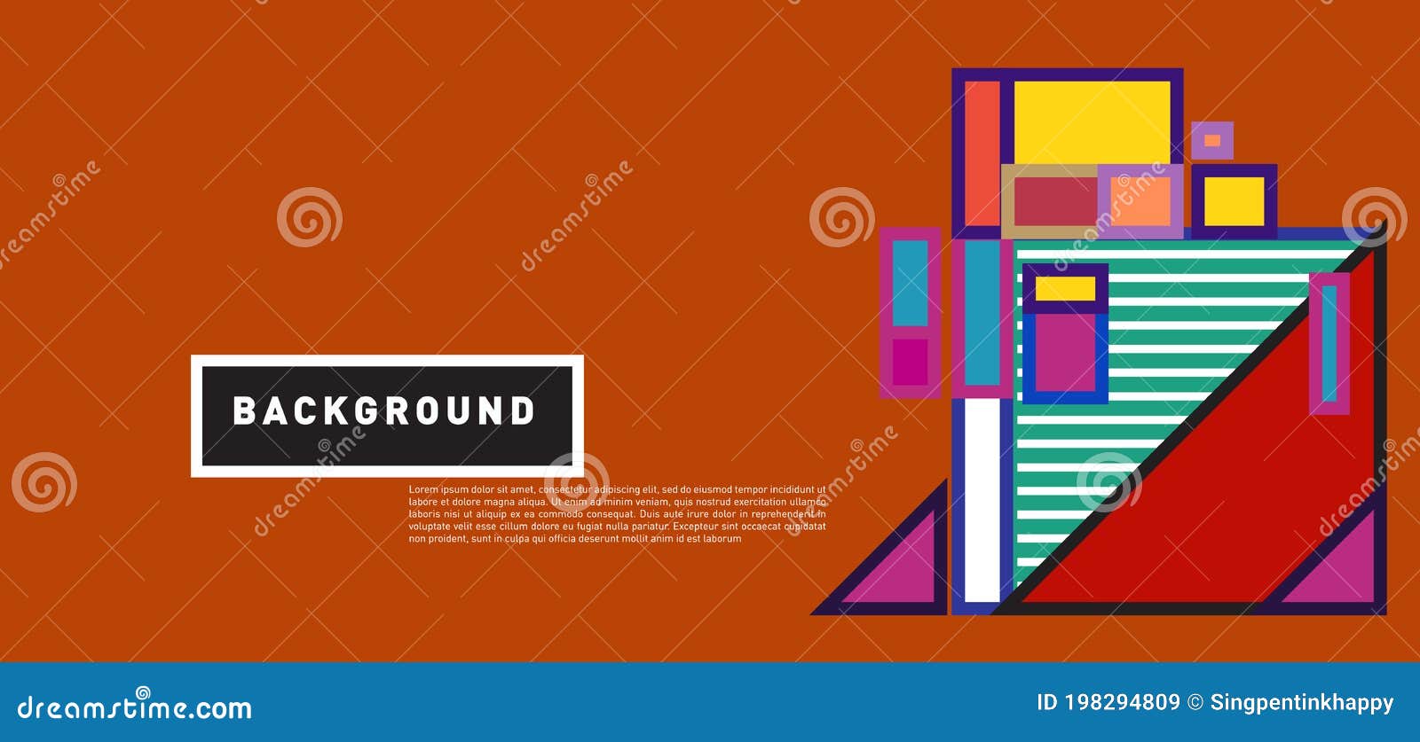 Vector Abstract Colorful Rectangle Background for Banner Stock Vector ...