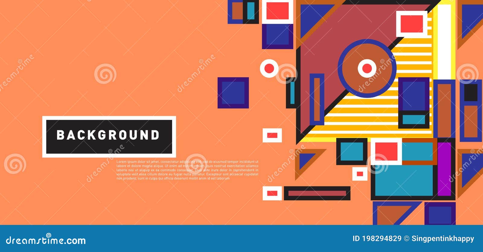 Vector Abstract Colorful Rectangle Background for Banner Stock Vector ...