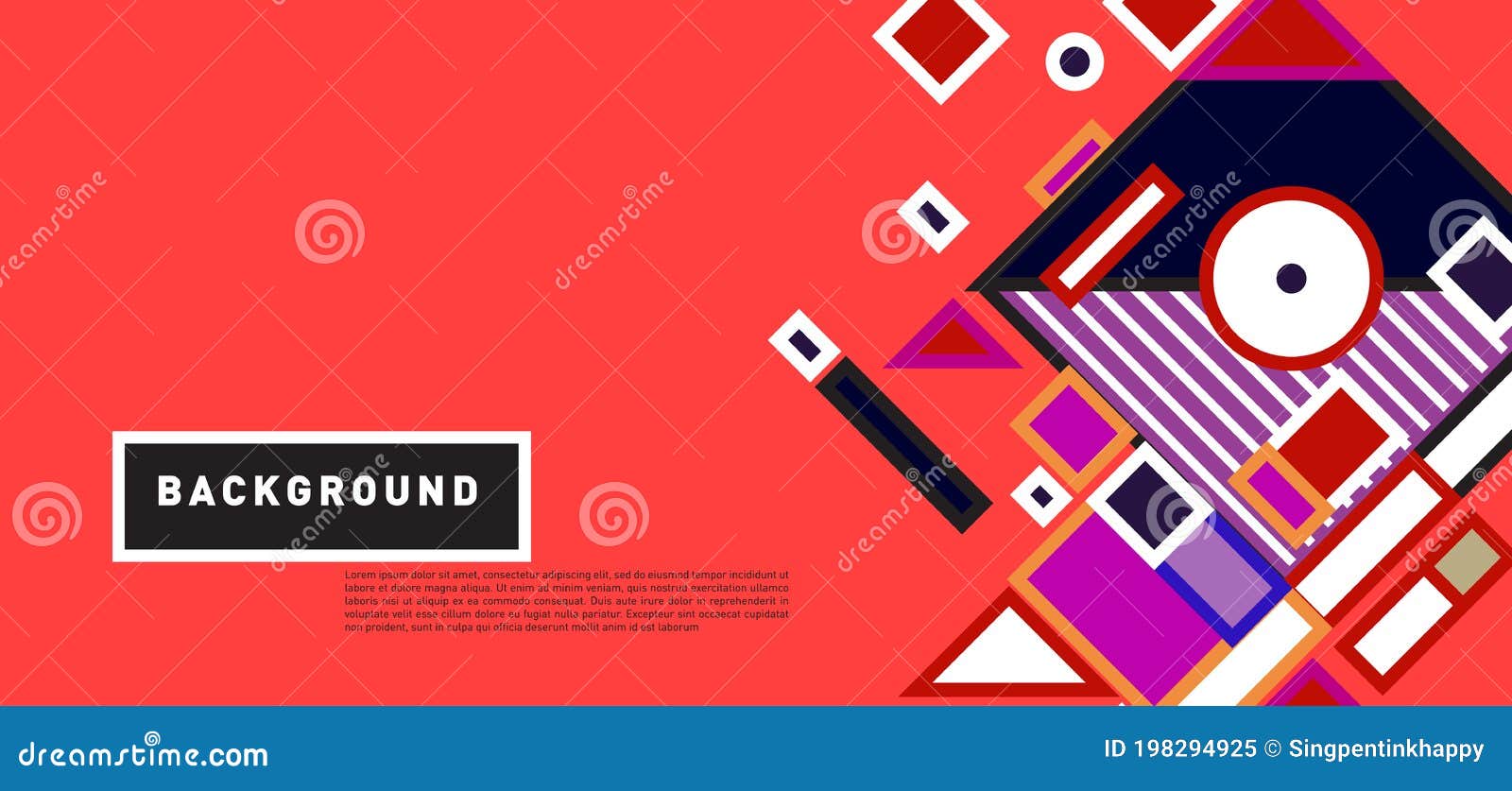 Vector Abstract Colorful Rectangle Background for Banner Stock Vector ...
