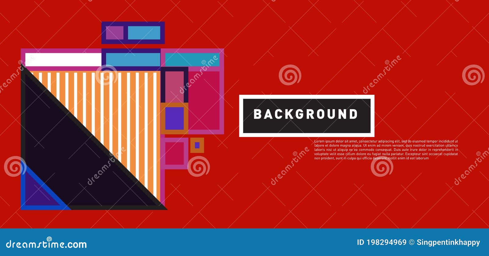 Vector Abstract Colorful Rectangle Background for Banner Stock Vector ...