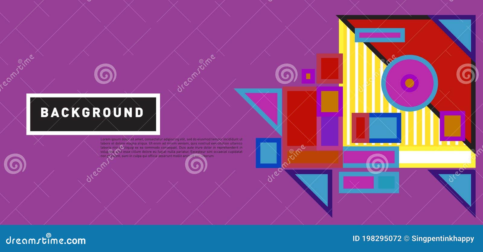 Vector Abstract Colorful Rectangle Background for Banner Stock Vector ...