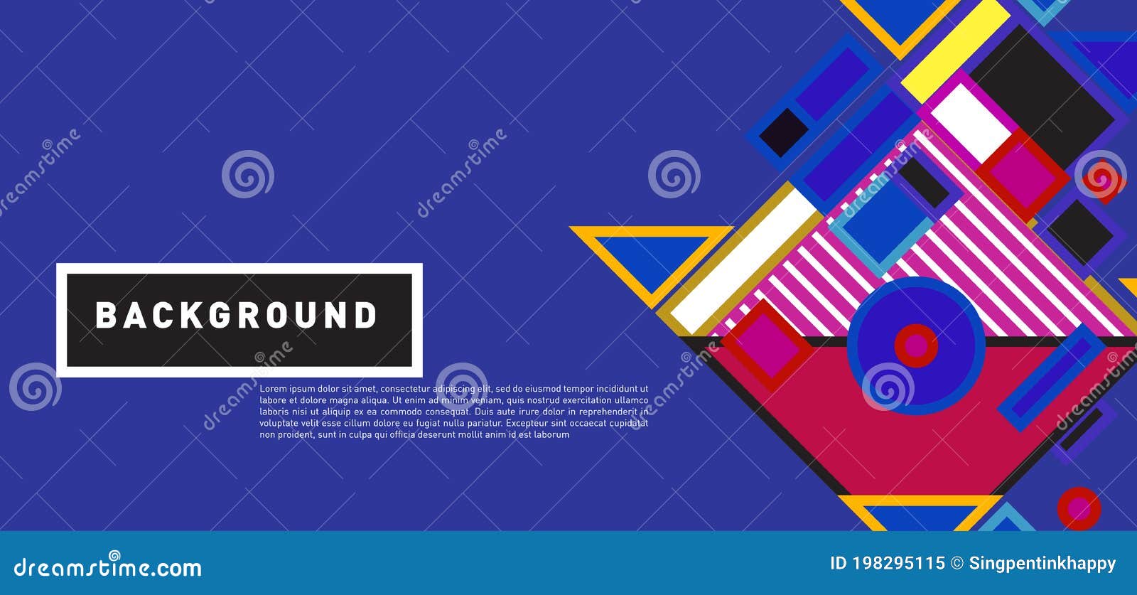 Vector Abstract Colorful Rectangle Background for Banner Stock Vector ...