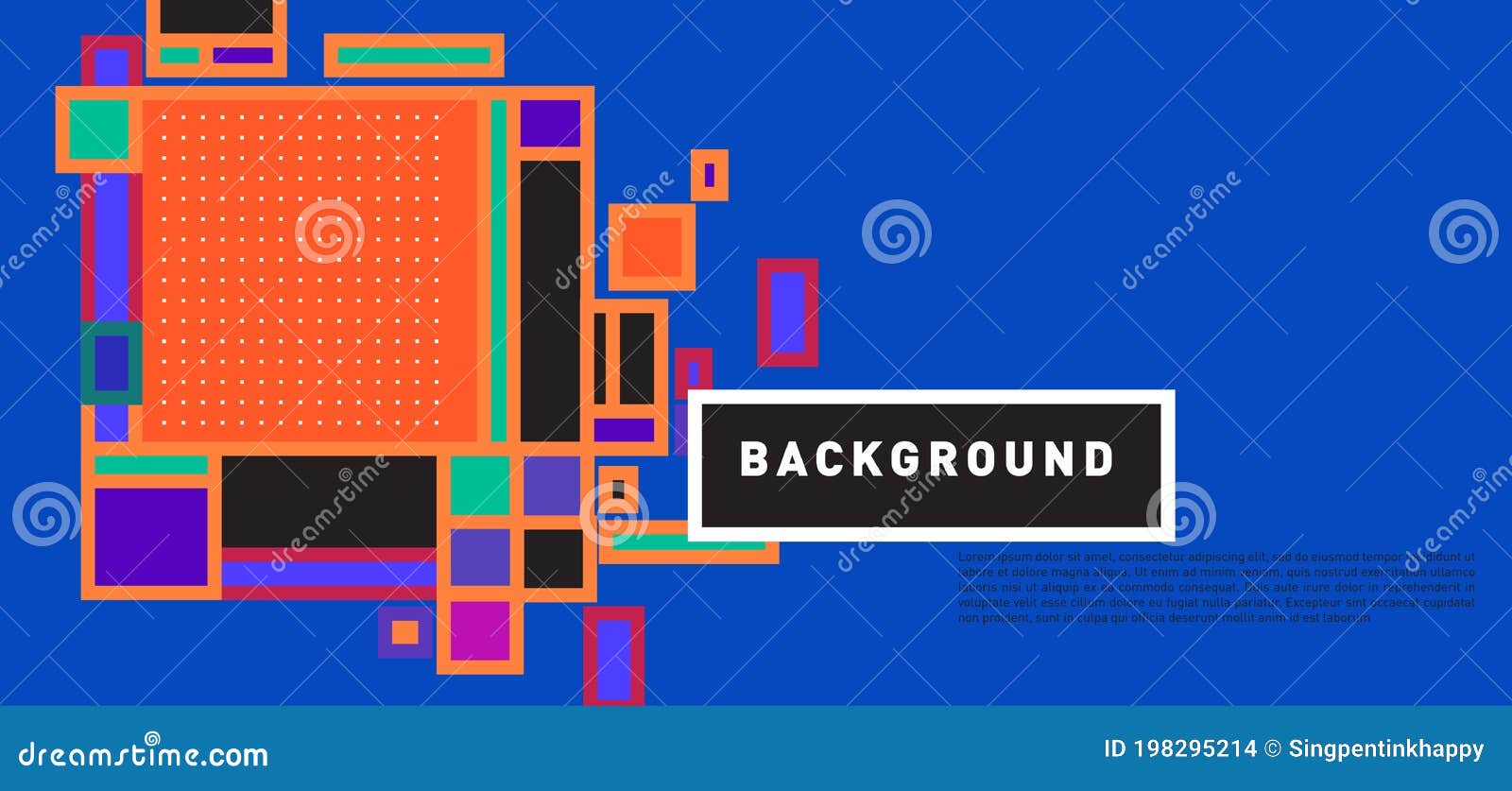 Vector Abstract Colorful Rectangle Background for Banner Stock Vector ...