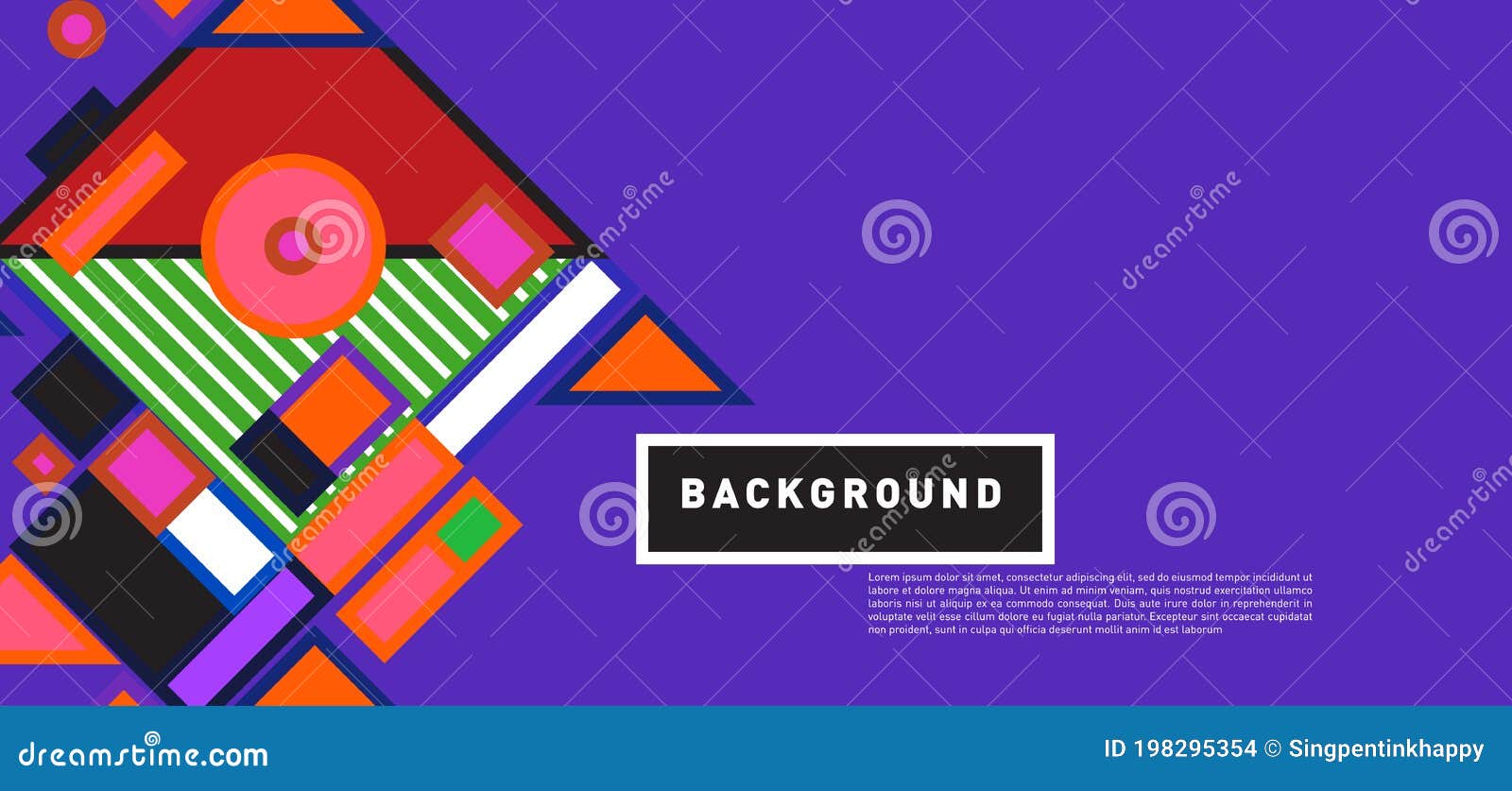 Vector Abstract Colorful Rectangle Background for Banner Stock Vector ...