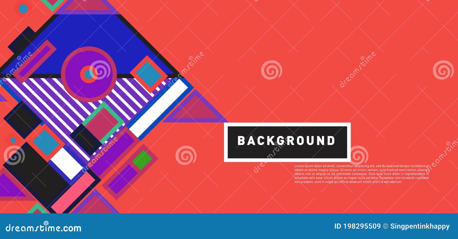 Vector Abstract Colorful Rectangle Background for Banner Stock Vector ...