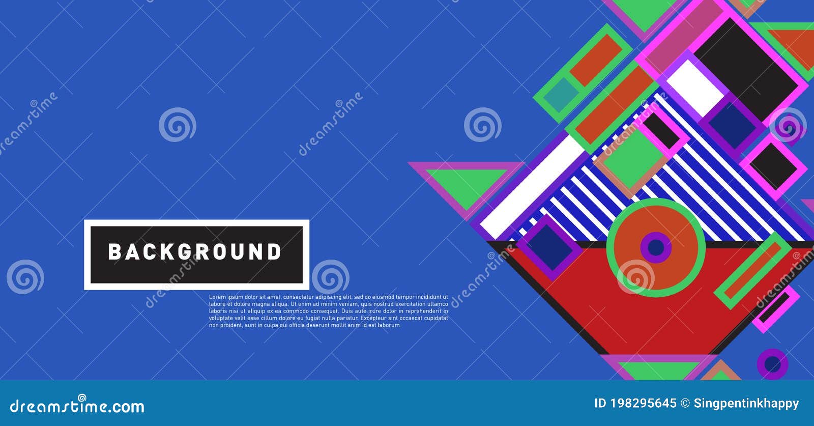 Vector Abstract Colorful Rectangle Background for Banner Stock Vector ...