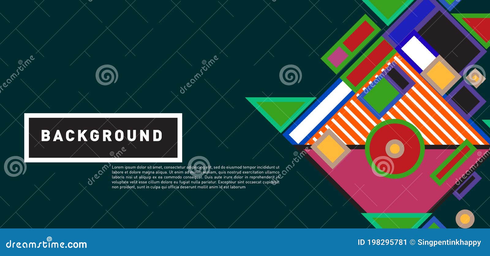 Vector Abstract Colorful Rectangle Background for Banner Stock Vector ...