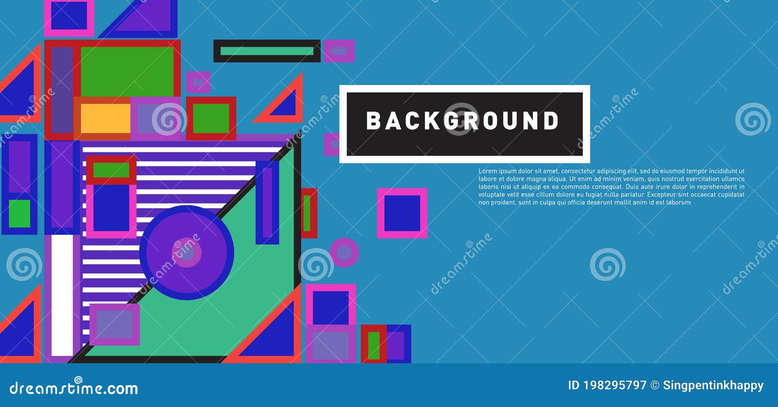 Vector Abstract Colorful Rectangle Background for Banner Stock Vector ...