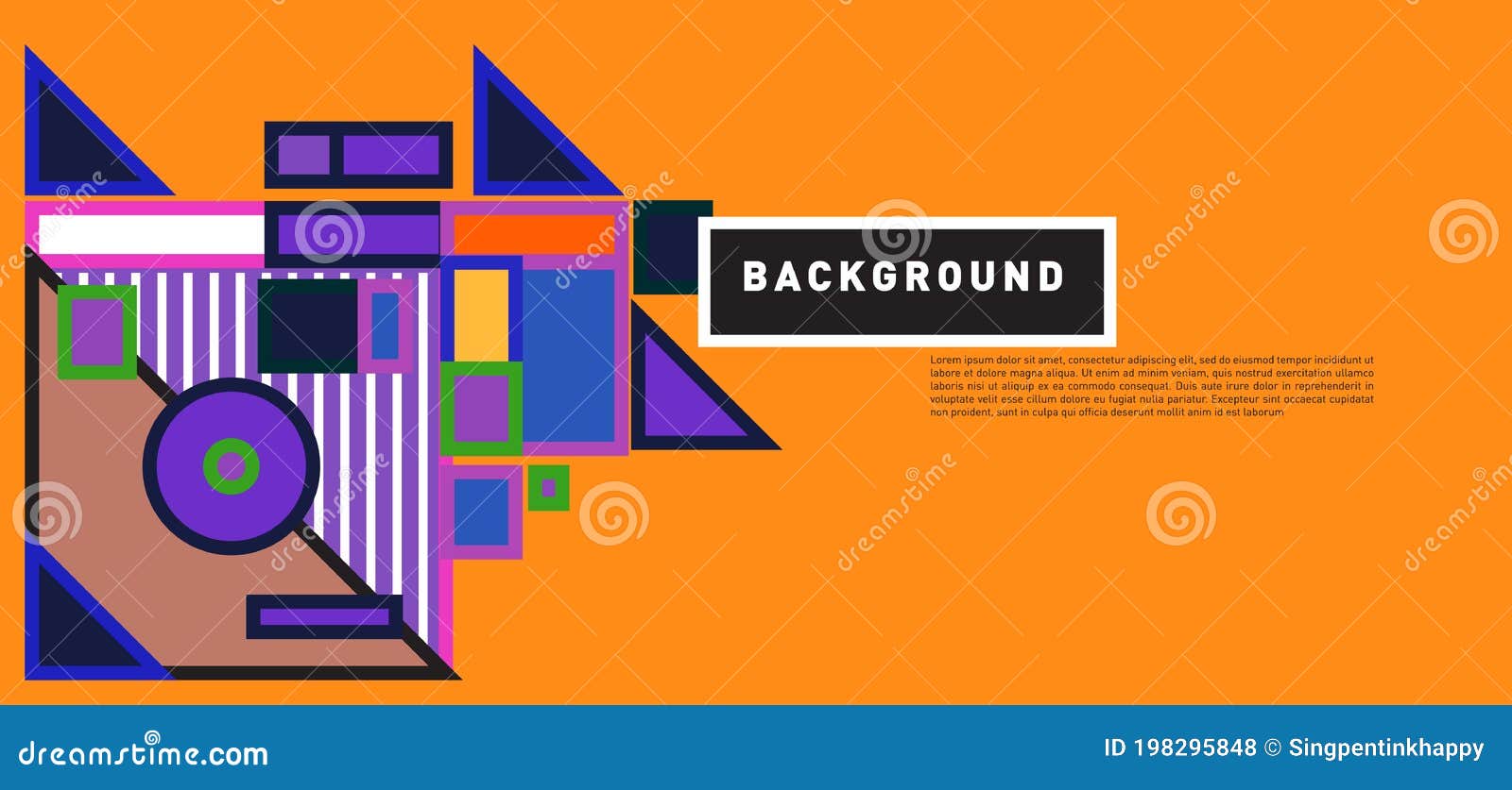 Vector Abstract Colorful Rectangle Background for Banner Stock Vector ...