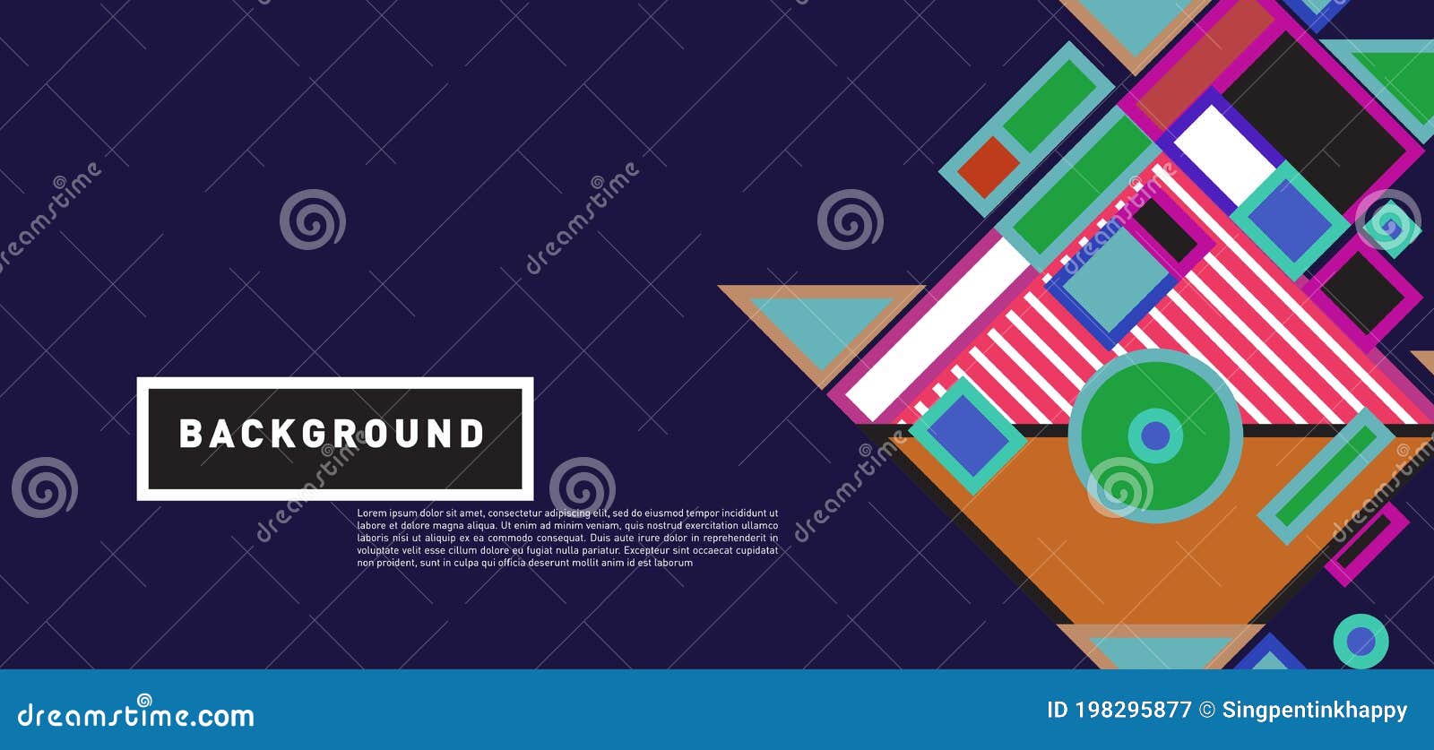 Vector Abstract Colorful Rectangle Background for Banner Stock Vector ...