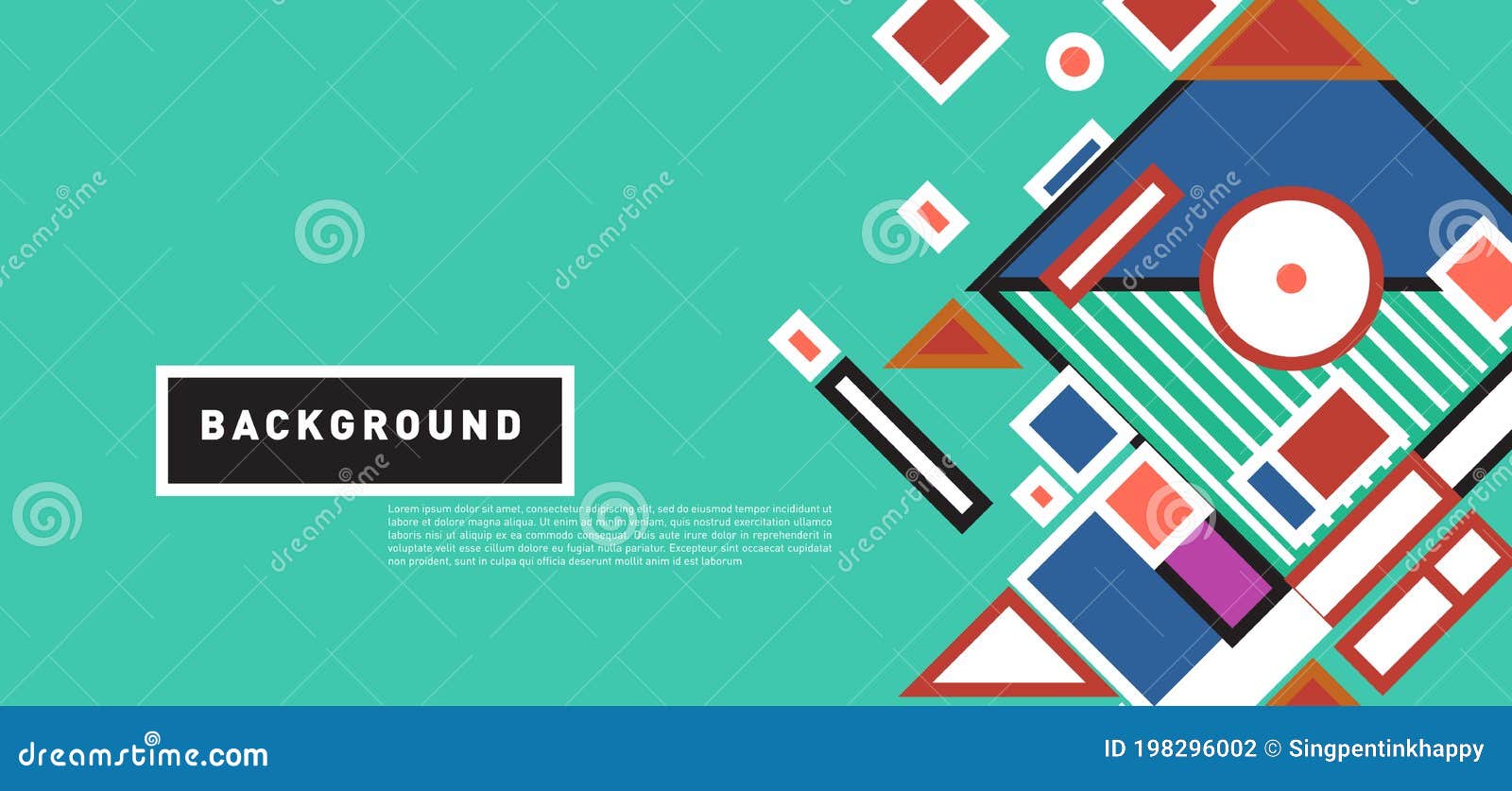 Vector Abstract Colorful Rectangle Background for Banner Stock Vector ...