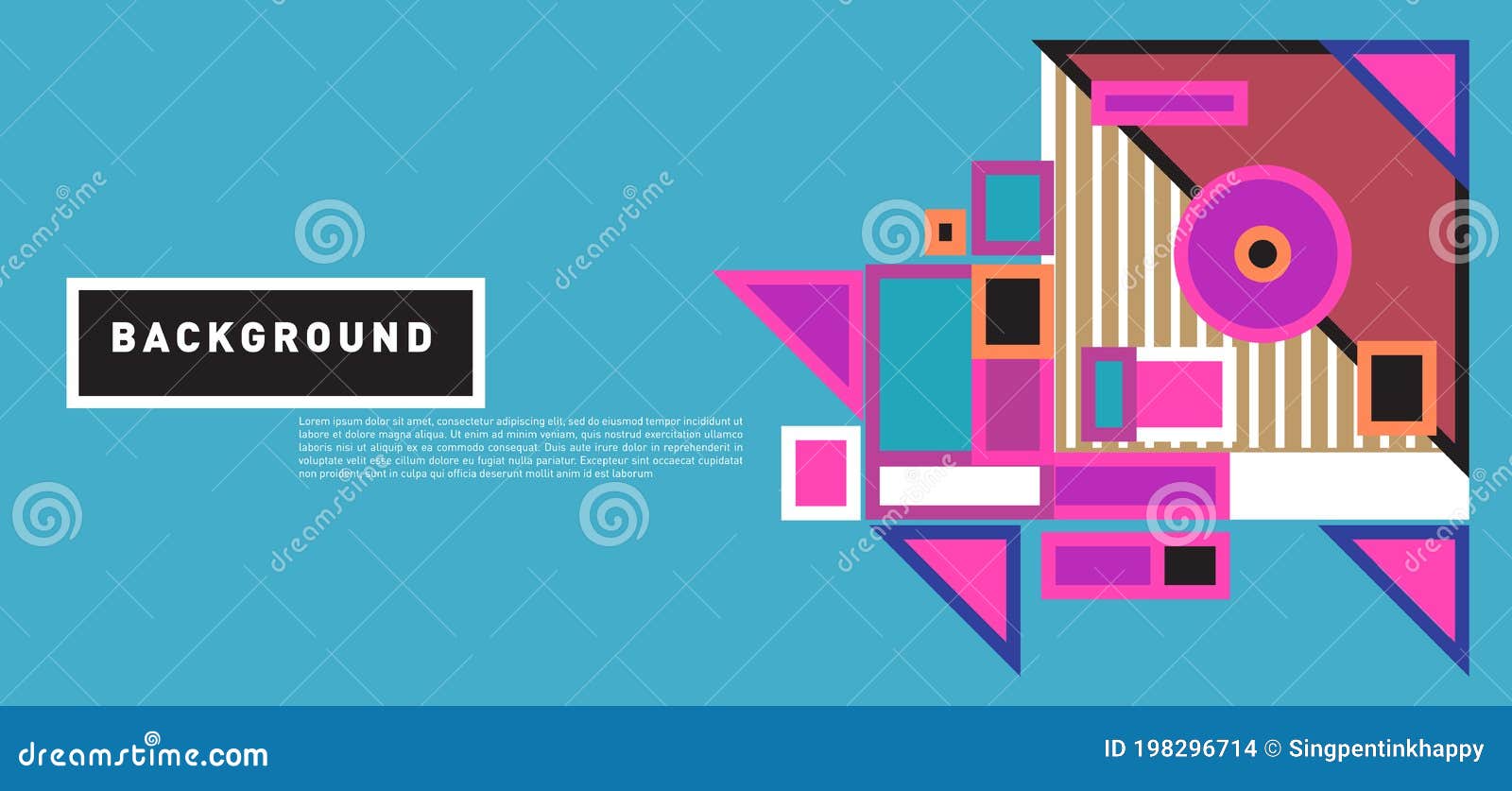 Vector Abstract Colorful Rectangle Background for Banner Stock Vector ...