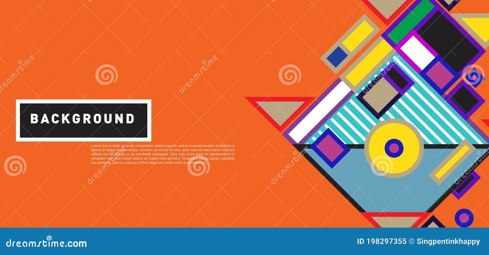 Vector Abstract Colorful Rectangle Background for Banner Stock Vector ...