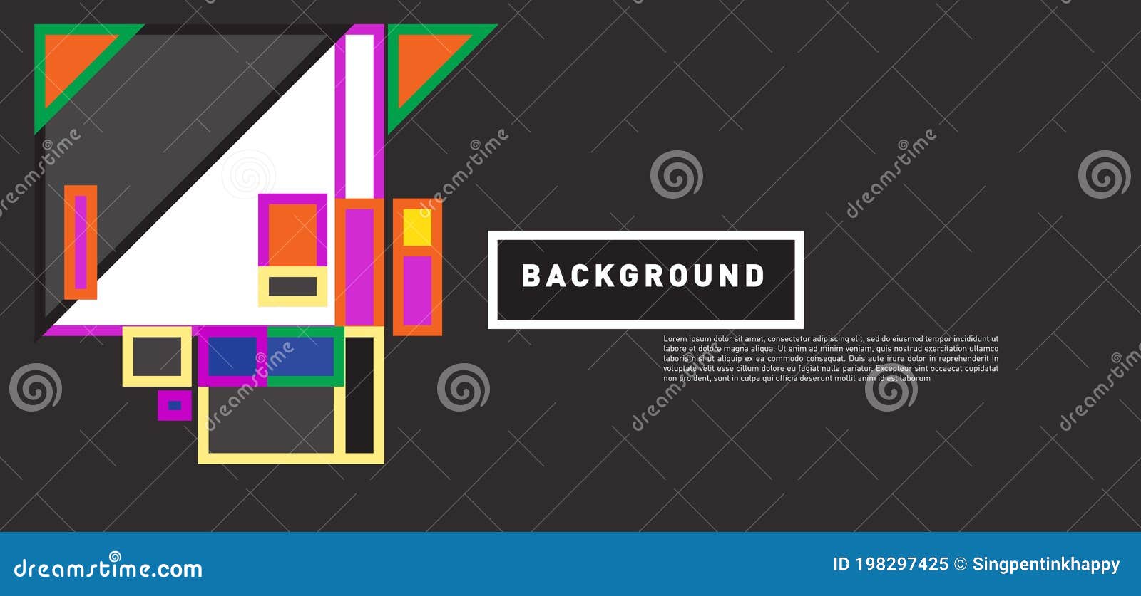 Vector Abstract Colorful Rectangle Background for Banner Stock Vector ...