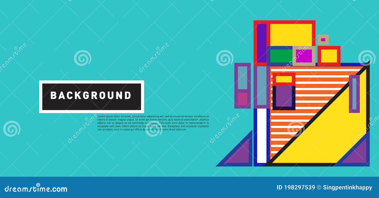 Vector Abstract Colorful Rectangle Background for Banner Stock Vector ...