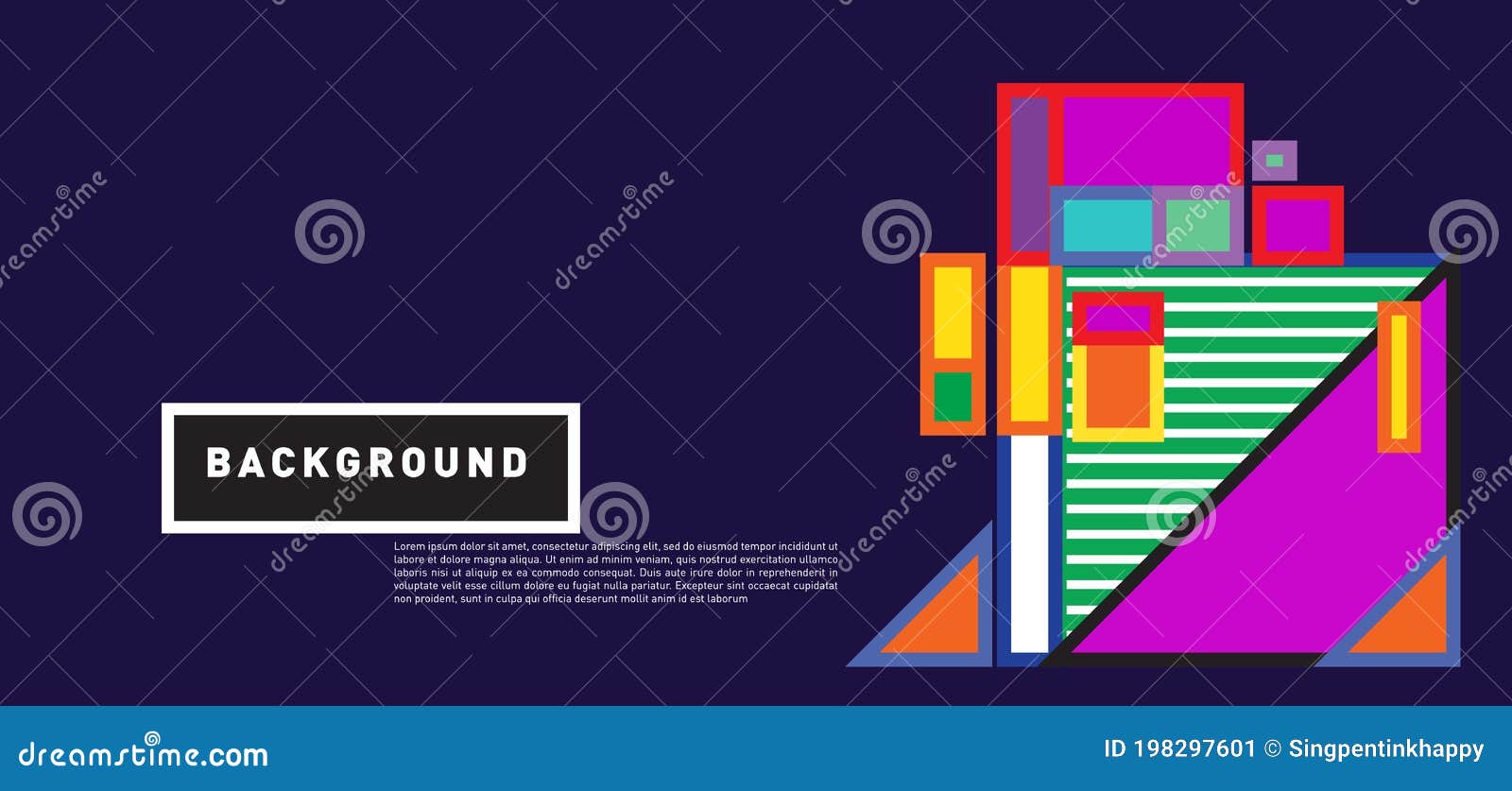 Vector Abstract Colorful Rectangle Background for Banner Stock Vector ...