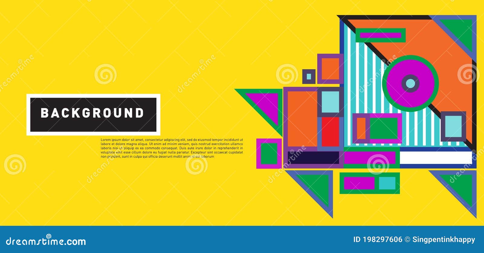 Vector Abstract Colorful Rectangle Background for Banner Stock Vector ...