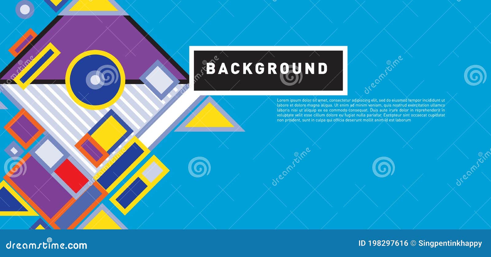 Vector Abstract Colorful Rectangle Background for Banner Stock Vector ...