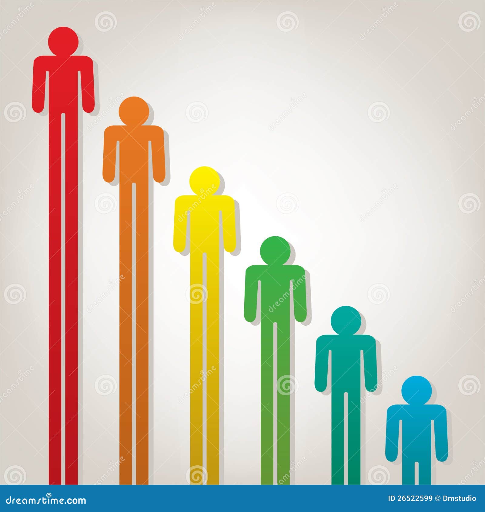 Vector Abstract Colorful Symbols of People Stock Vector - Illustration ...