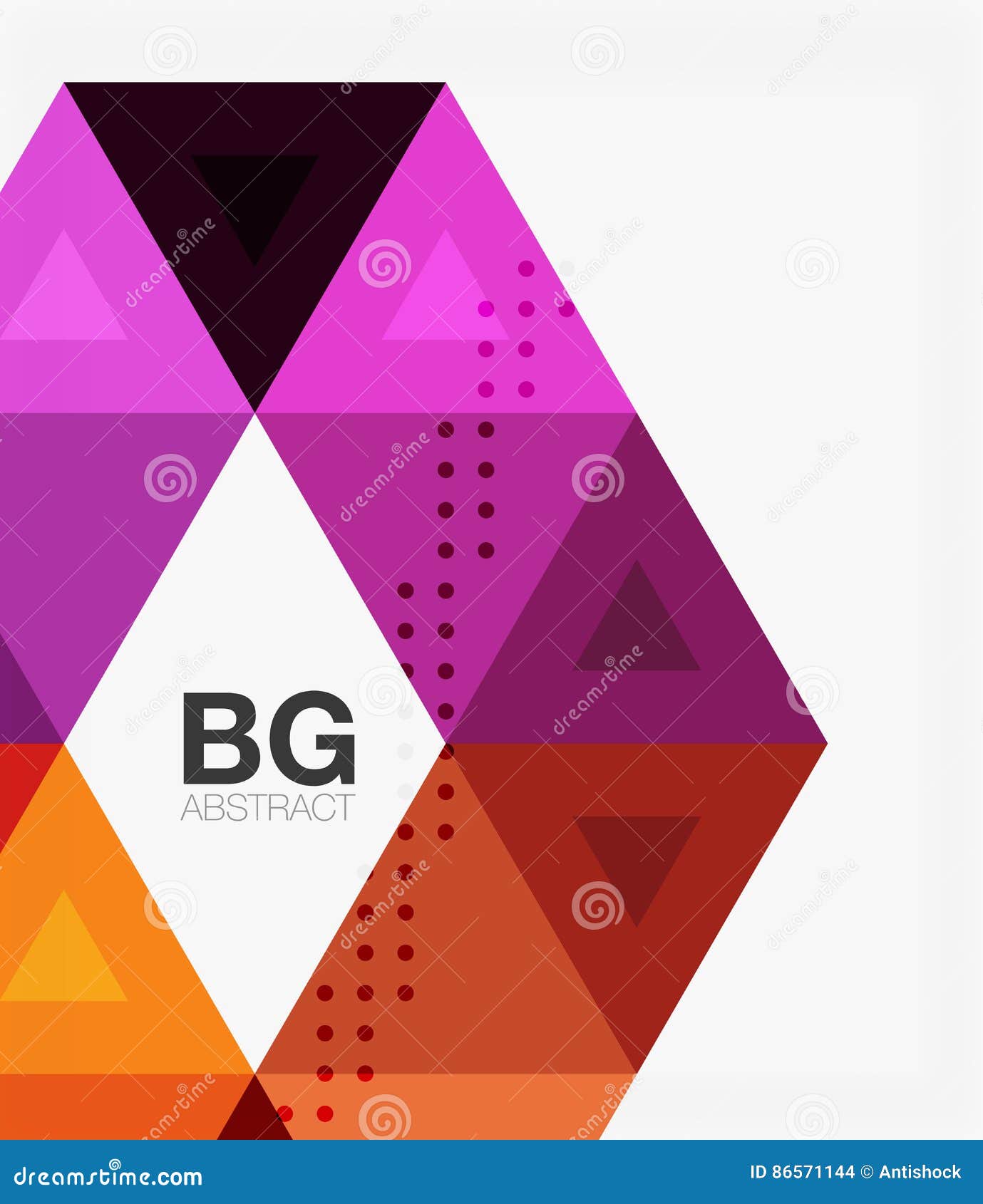 Vector Abstract Colorful Triangle Repetition Stock Illustration ...