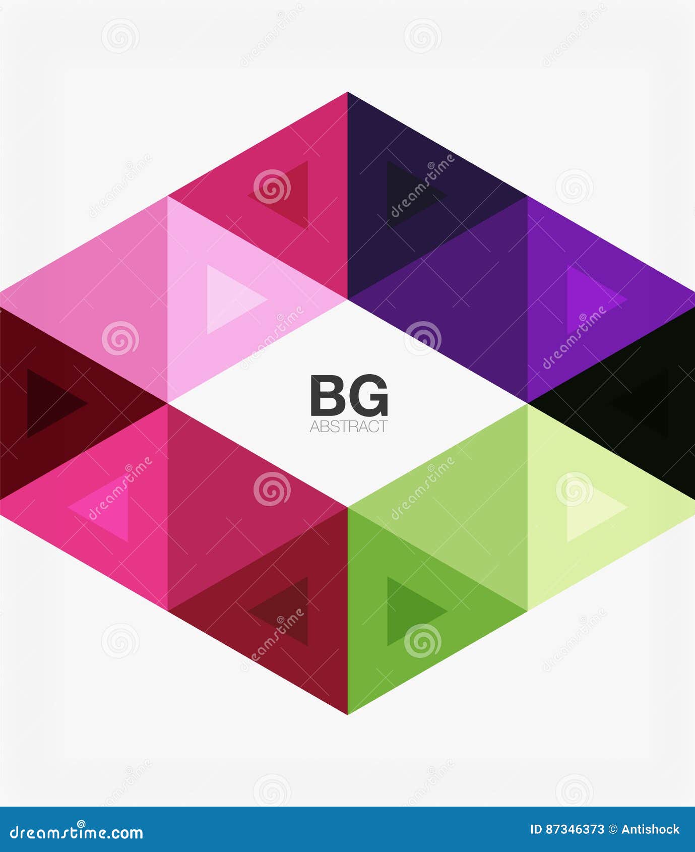 Vector Abstract Colorful Triangle Repetition Stock Illustration ...