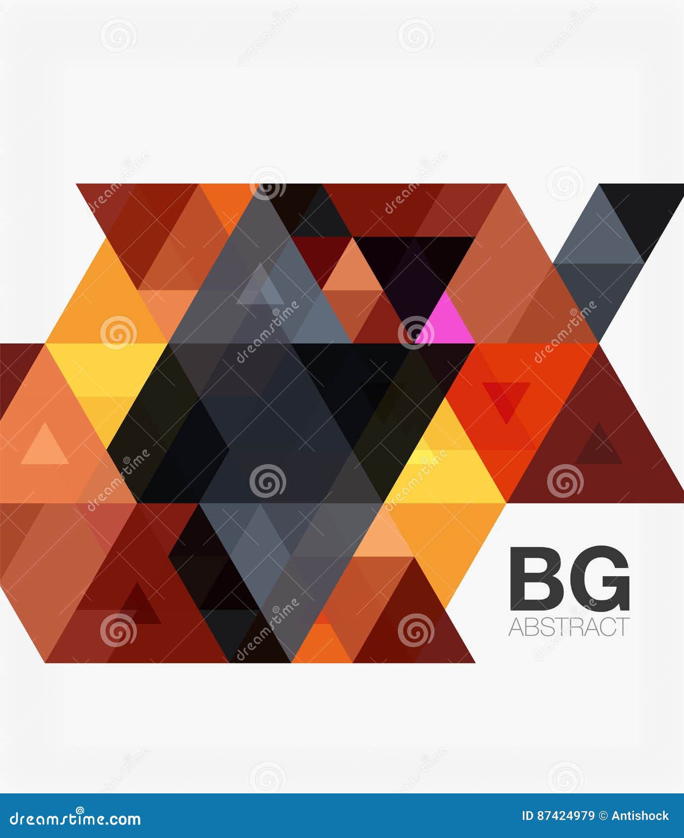 Vector Abstract Colorful Triangle Repetition Stock Illustration ...