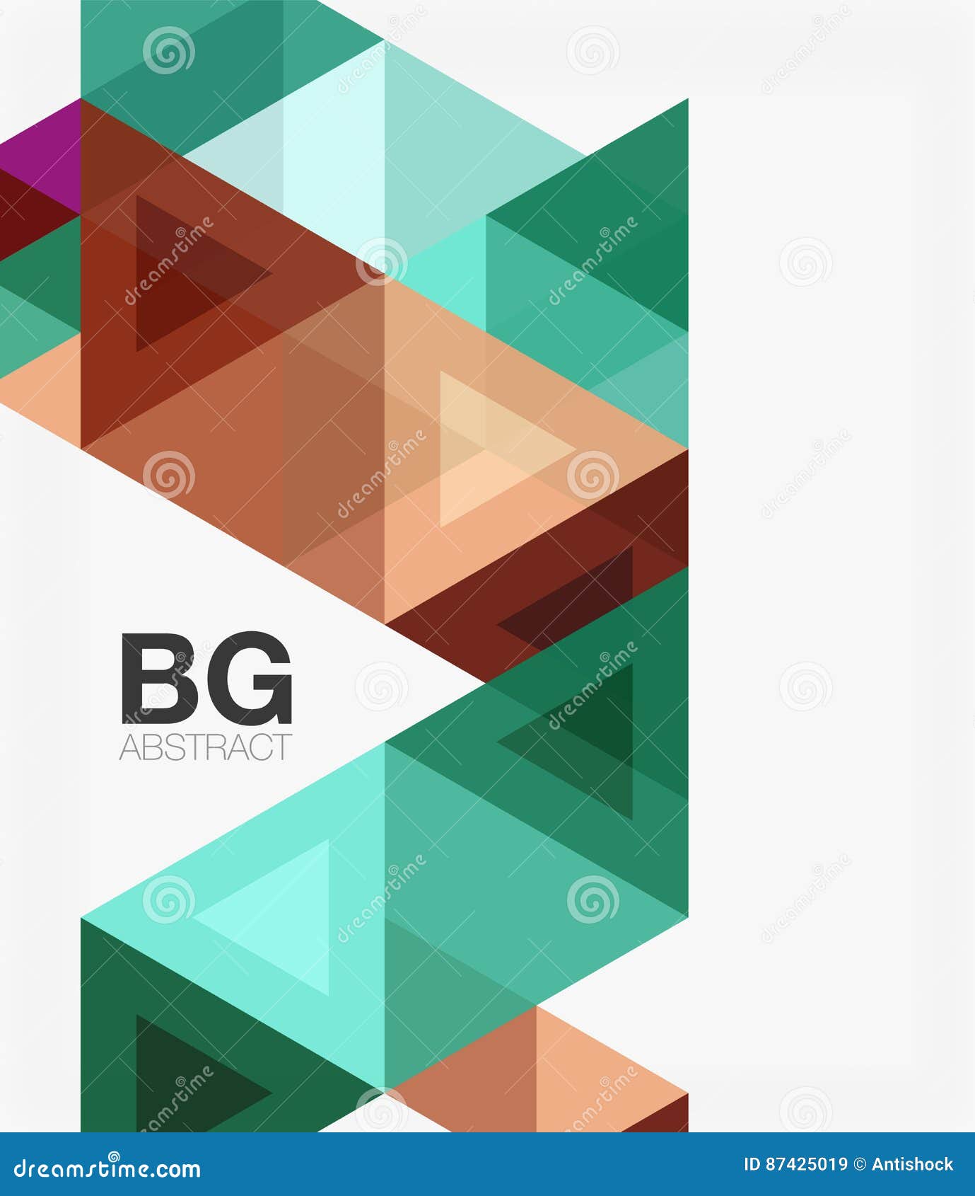 Vector Abstract Colorful Triangle Repetition Stock Illustration ...