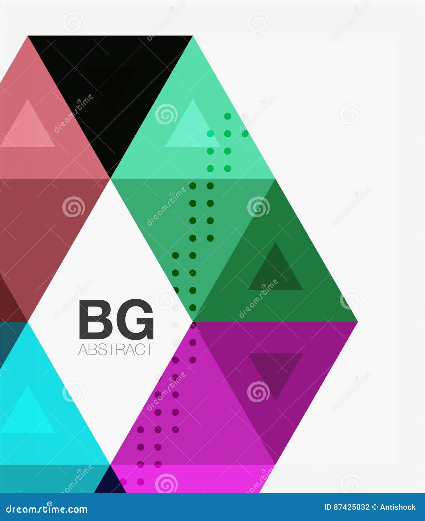 Vector Abstract Colorful Triangle Repetition Stock Illustration ...
