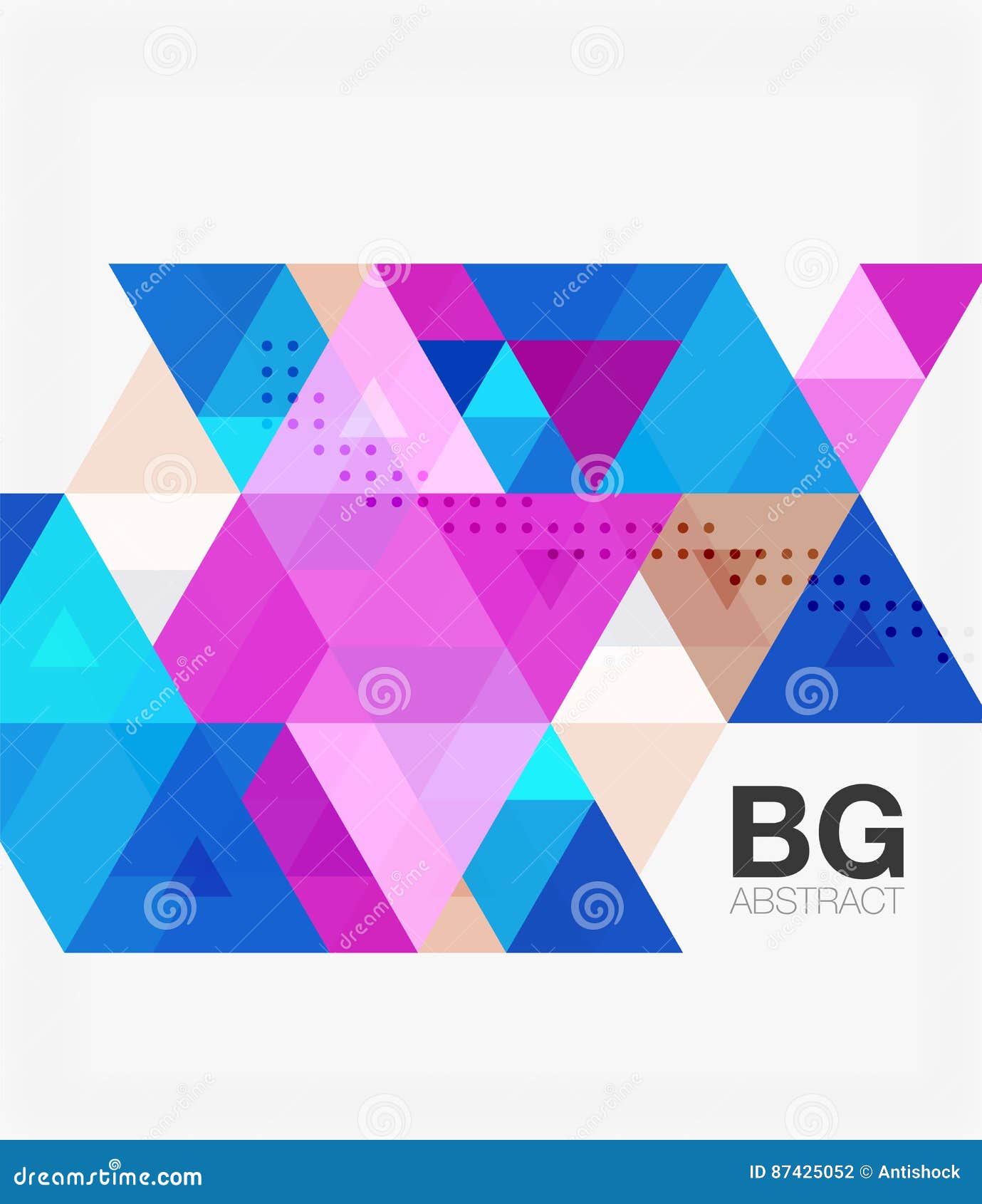 Vector Abstract Colorful Triangle Repetition Stock Illustration ...