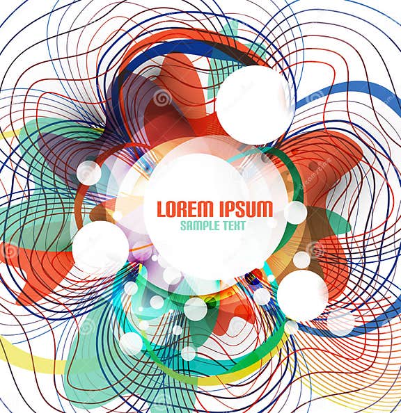 Vector Abstract Colorful Wave Threads Design Stock Vector ...