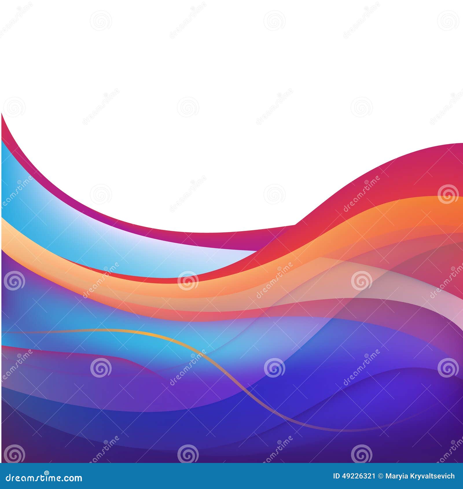 Vector Abstract Colorful Wavy Background Stock Vector - Illustration of ...