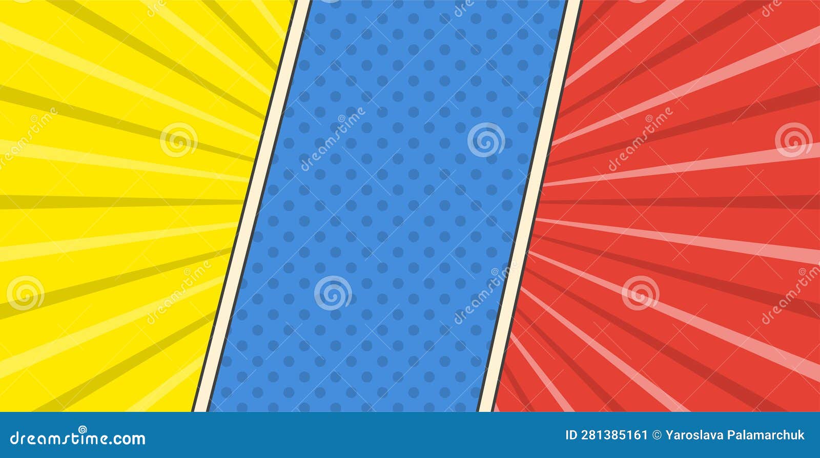 Vector Abstract Comic Page, Color Comic Background Stock Vector ...