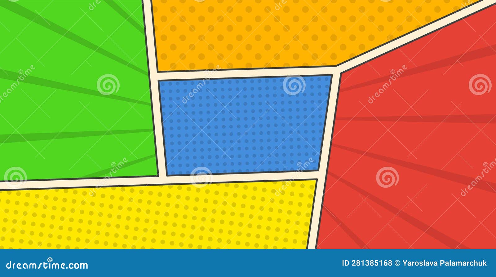 Vector Abstract Comic Page, Color Comic Background Stock Vector ...